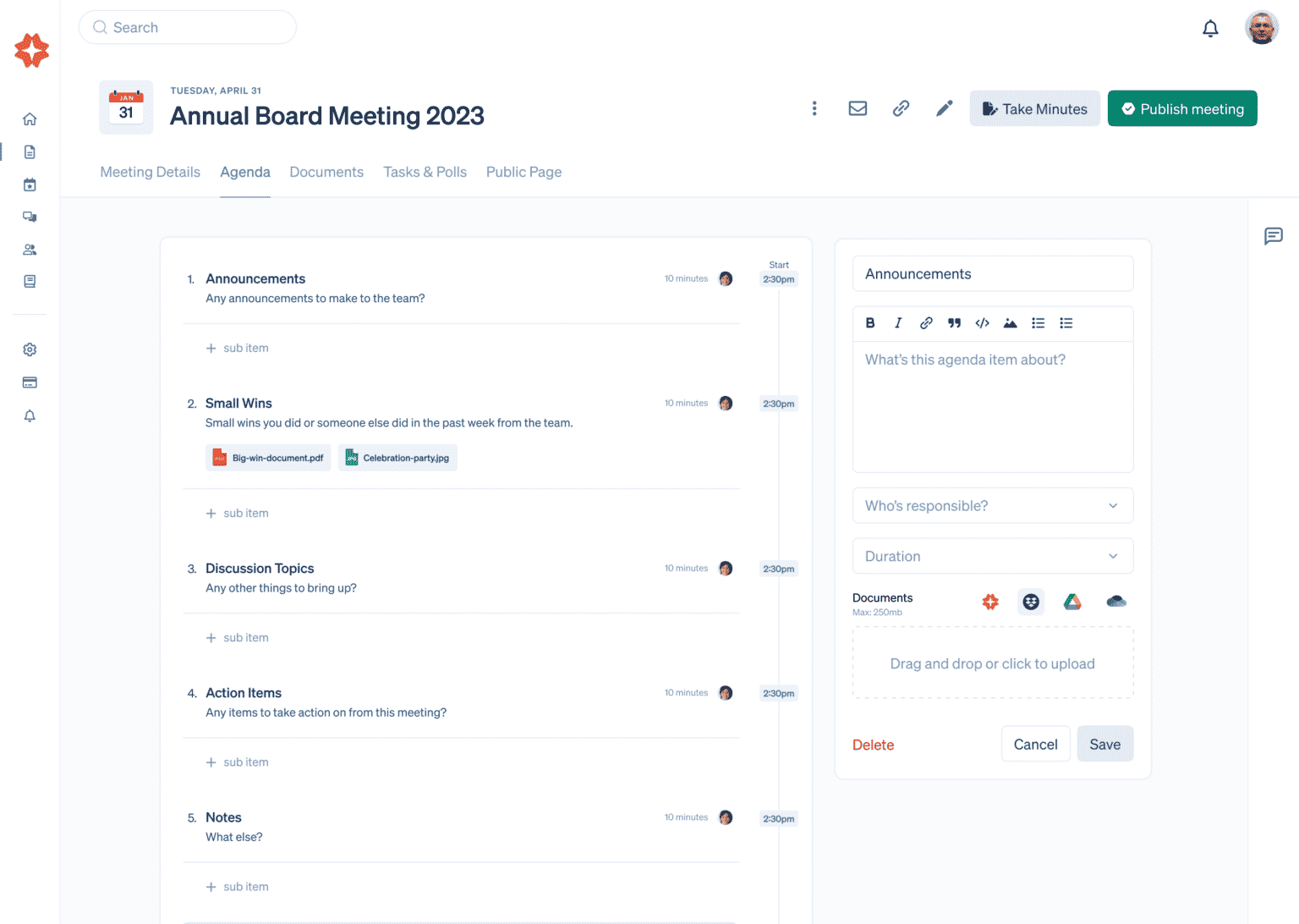 Board Meeting Agendas: Guide & Template